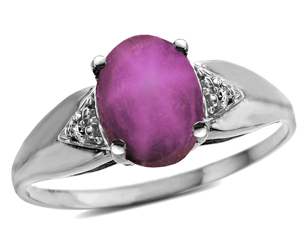 Star K Oval 9x7 Created Star Ruby trillion miracle setting wide band ...
