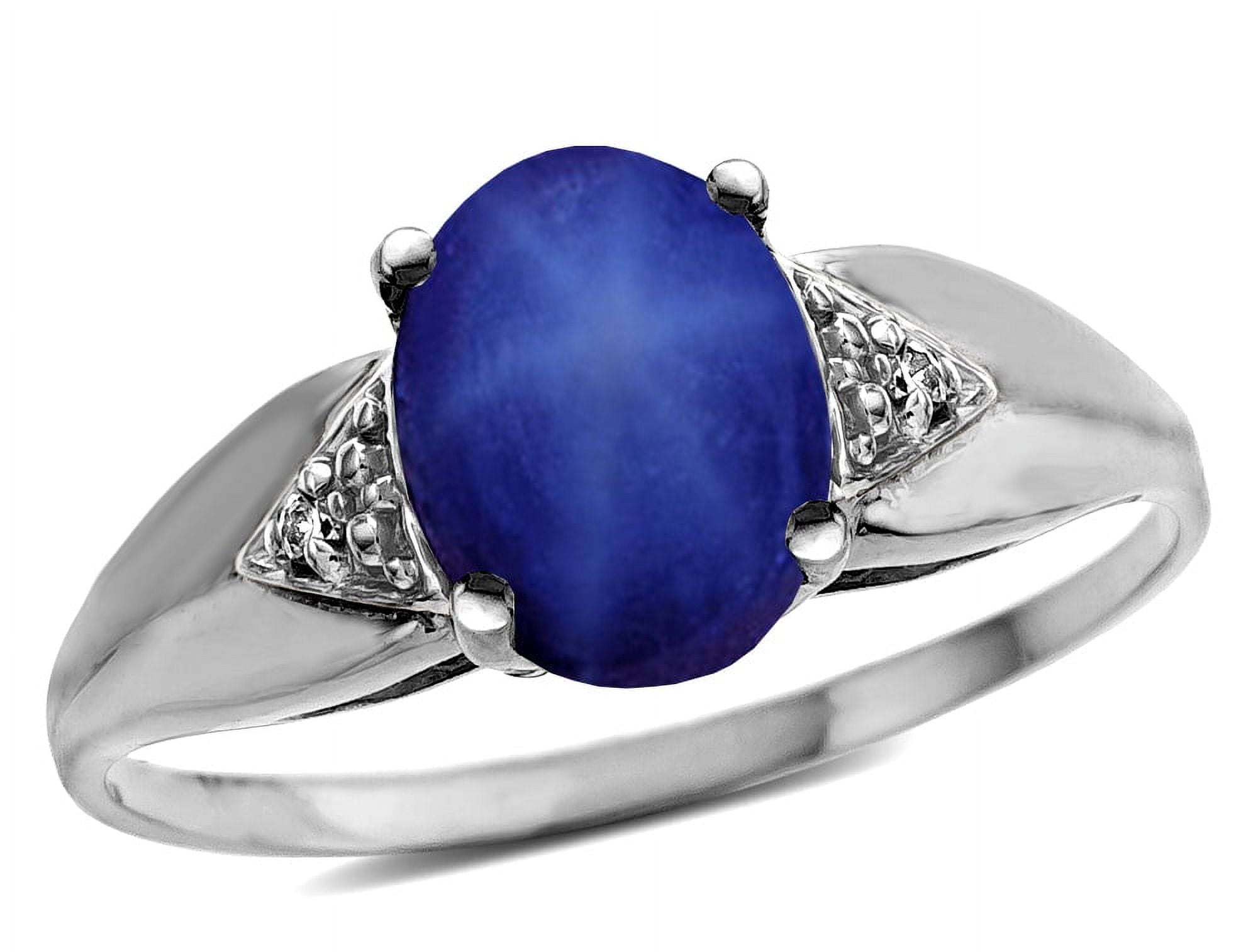 Star K Oval 9x7 Created Star Sapphire trillion miracle setting wide ...