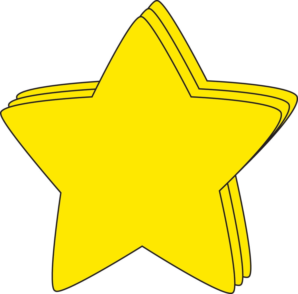 Star Large Single-Color Creative Cut-Outs, 5.5in, 31pcs - Walmart.com
