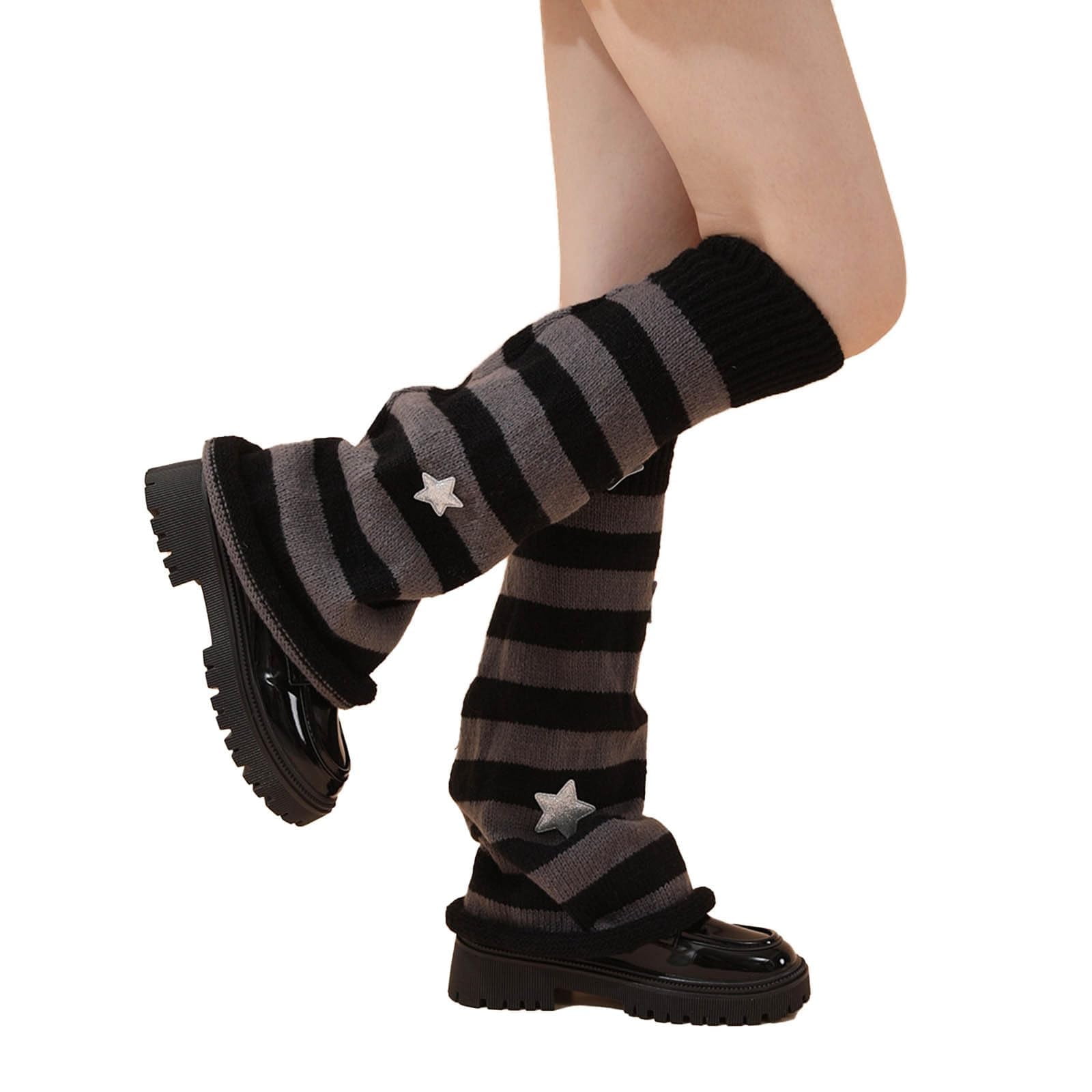 Star Leg Warmers Women Pattern Knitted Leg Warmers Kawaii Japanese ...