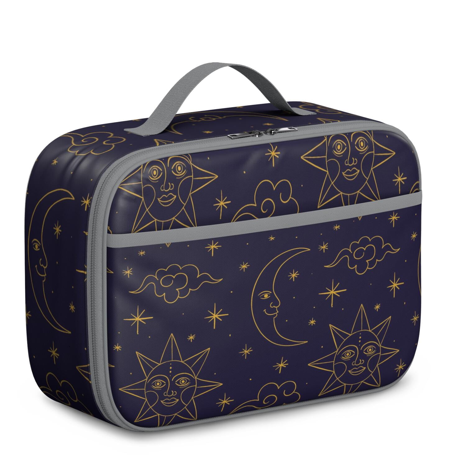 Star Lunch Bag – Gothic Celestial Sun Moon Astrology Print Starry Night ...