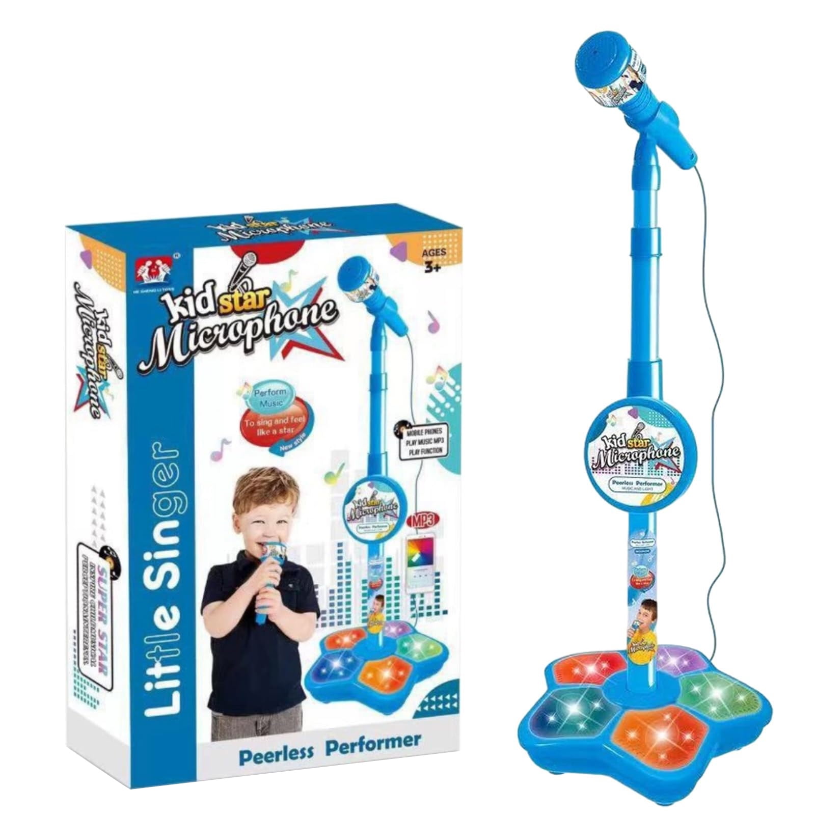 Star Microphone with Stand, All In One Microphone Toy, 2025 New Karaoke ...