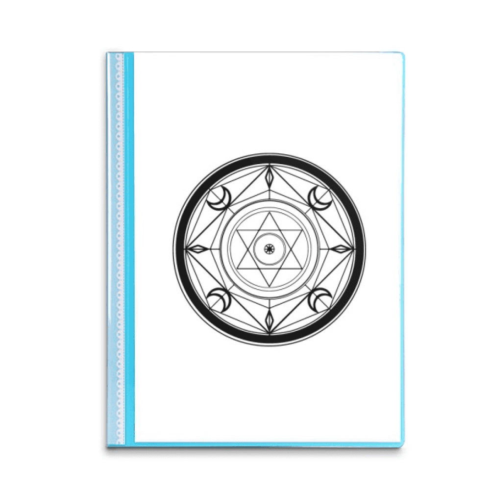 Star Moon Diagonal Array Book Sheet Protectors Portfolio Binder Folder ...
