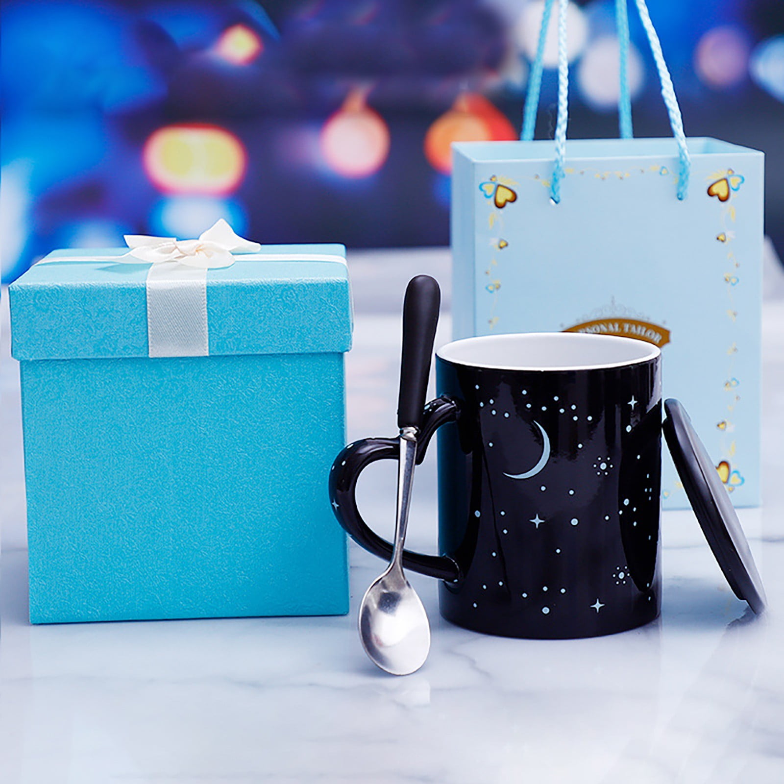 Star and Moon Fresh Gift Box (Lid + Spoon + Gift Bag)-Custom Color ...