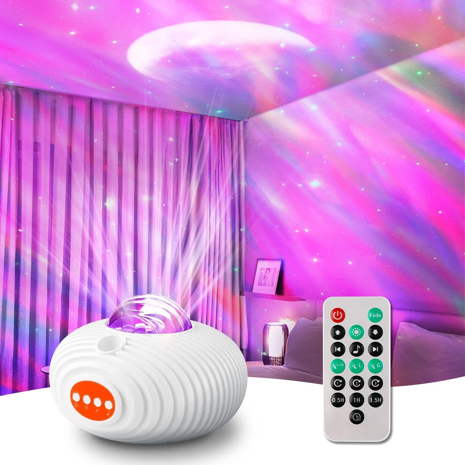 Star Moon Projector,Galaxy Projector for Bedroom,Night Light Projector ...