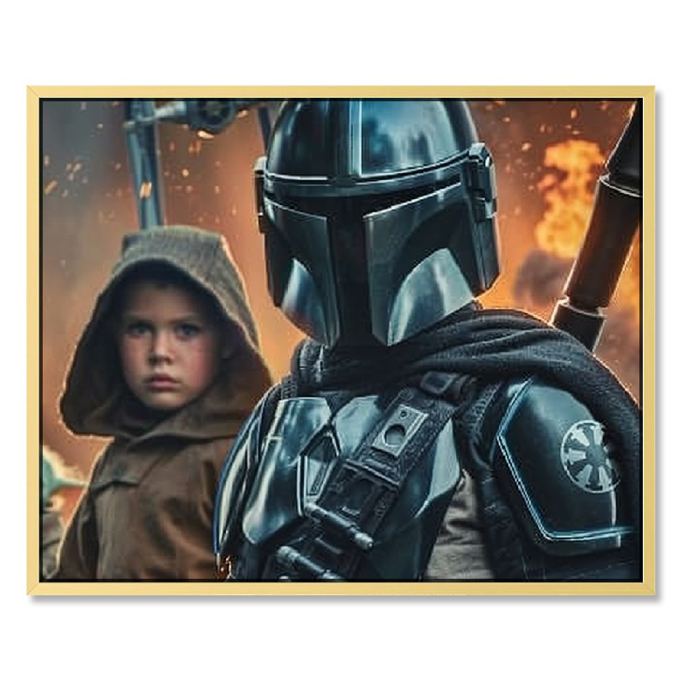 Star Movies Poster Mandolarian Bounty Hunter Boba Fett Star Movie ...