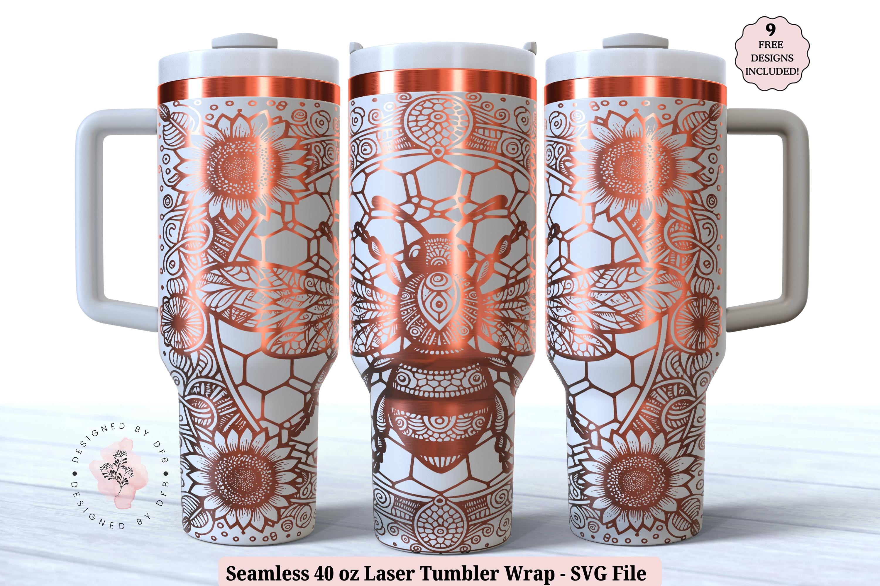 Star Mug Abstract Bee For Rotary, Flowers Floral For 40Oz Cup - Tumbler ...