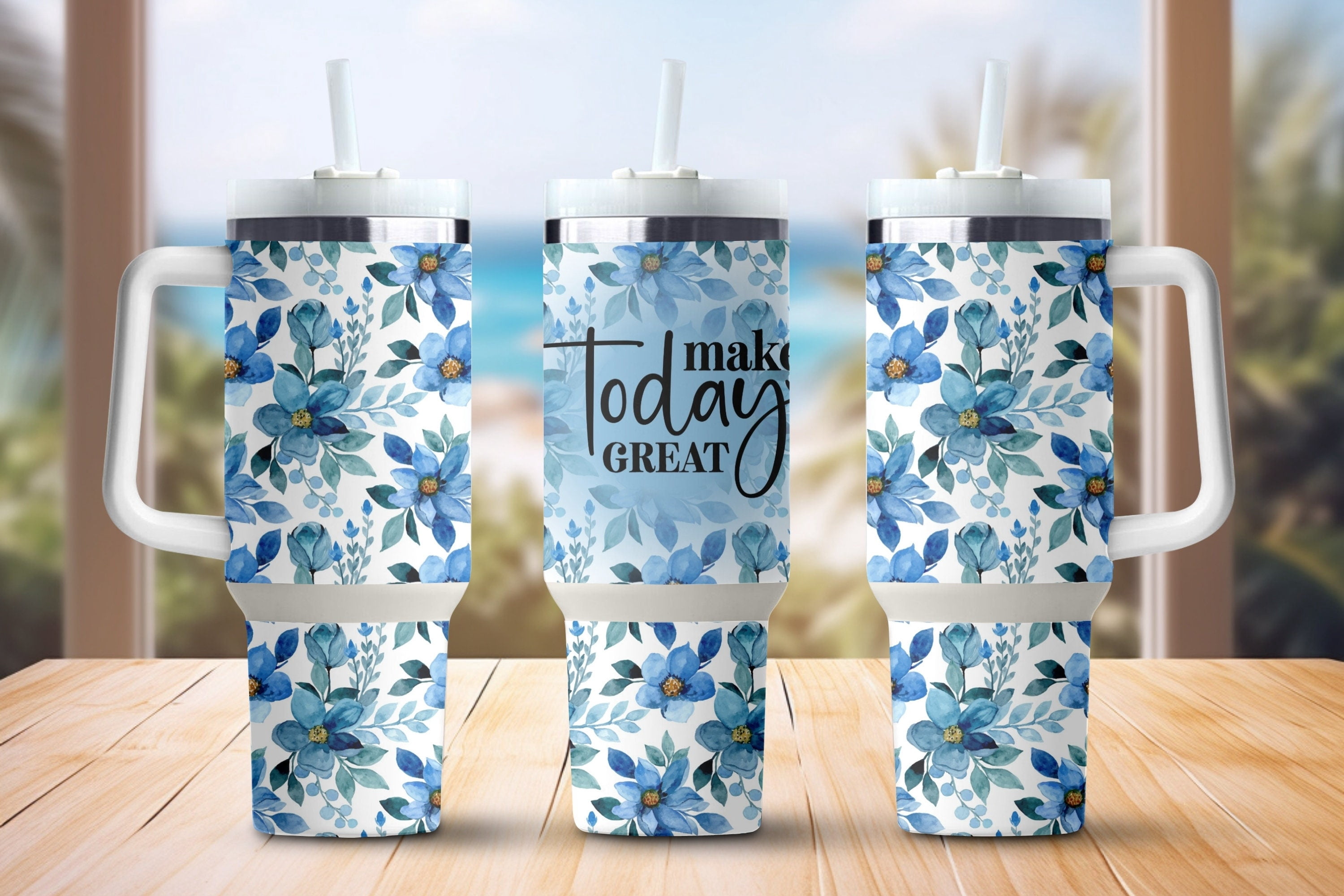 Star Mug Floral Tumbler Wrap: Positive Affirmation Design - Tumbler ...