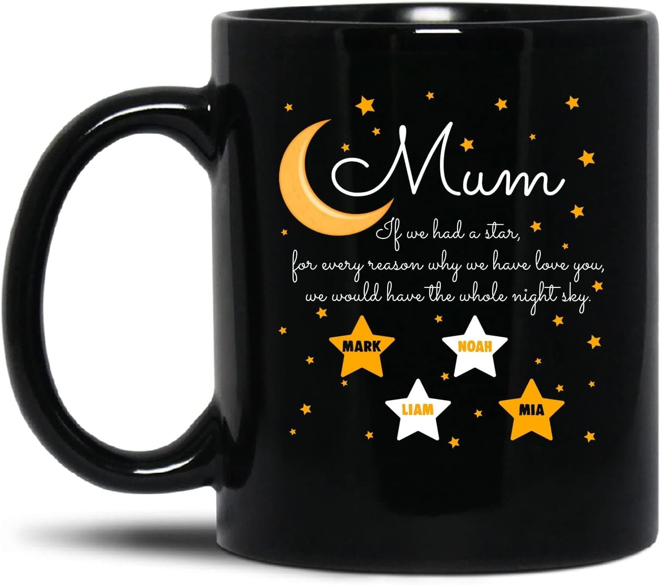 Star Mug, Mom Mugs With Name, Mother Star Mugs, Customized Mom Star Mug ...