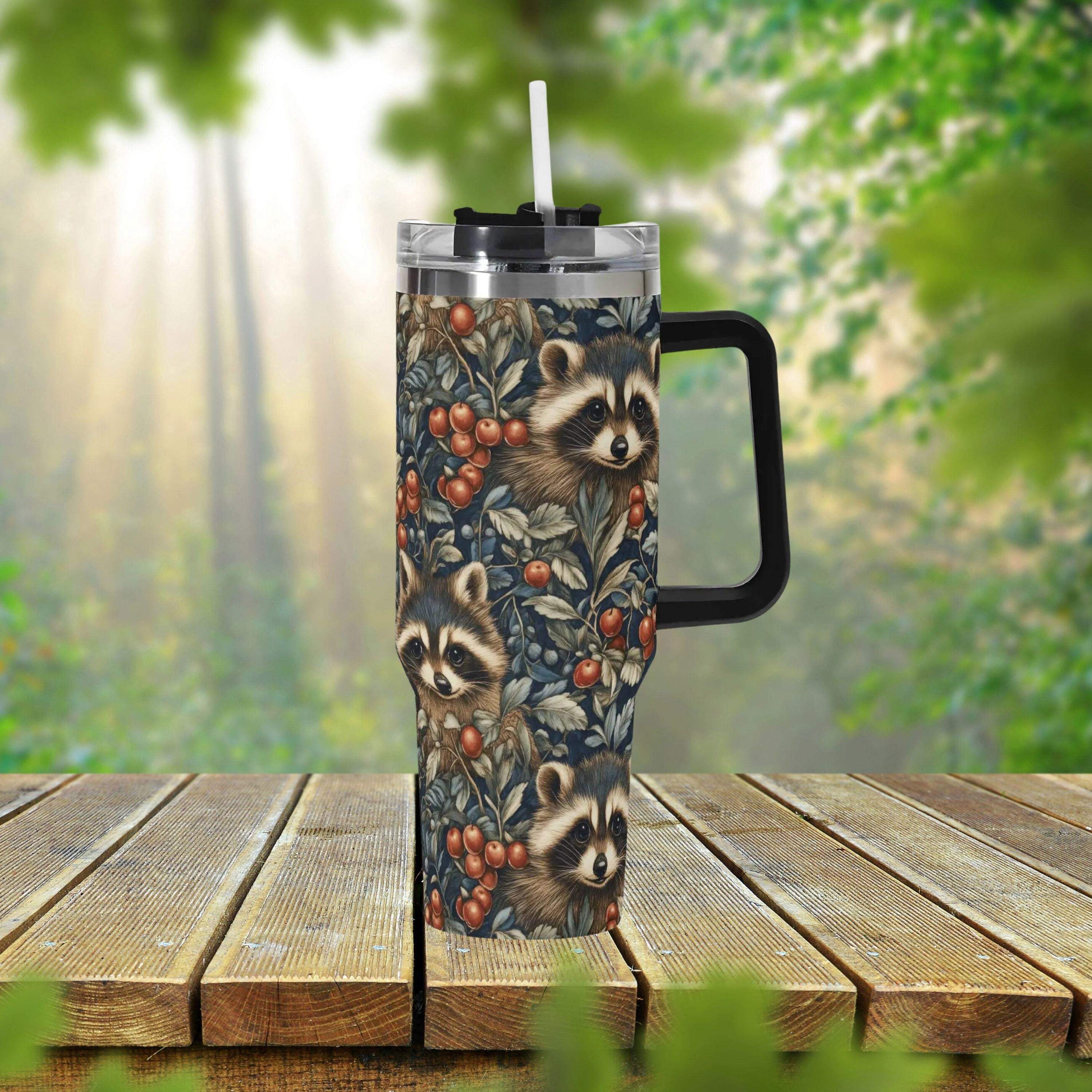 Star Mug Retro Forest 40oz Tumbler, Woodland Cottagecore Cup, Large ...