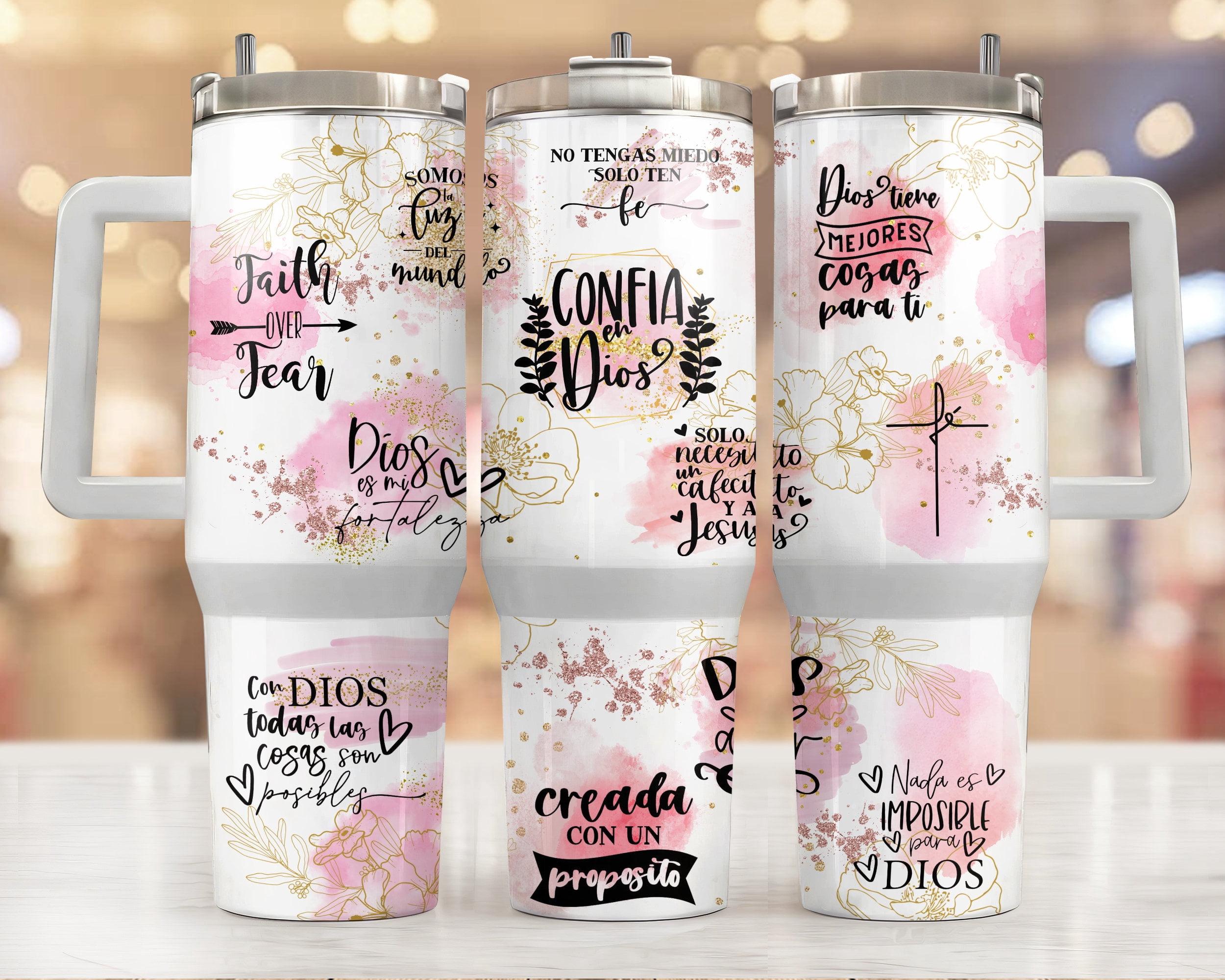 Star Mug Spanish Faith 40Oz Tumbler Wrap, God Quotes 40Oz Tumbler ...