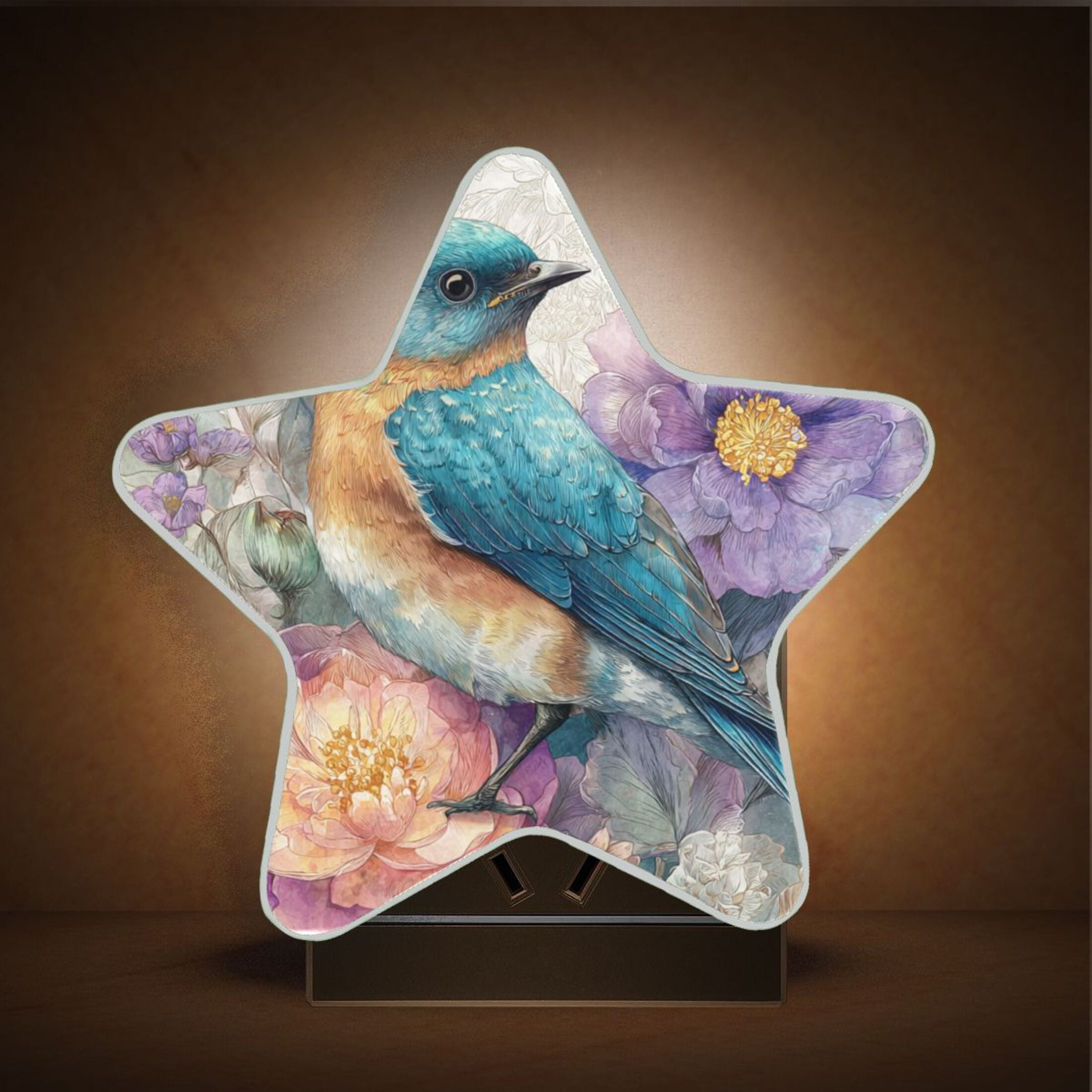 Star Night Light Auto On/Off Plug-in Wall Light with Light Sensor Warm ...