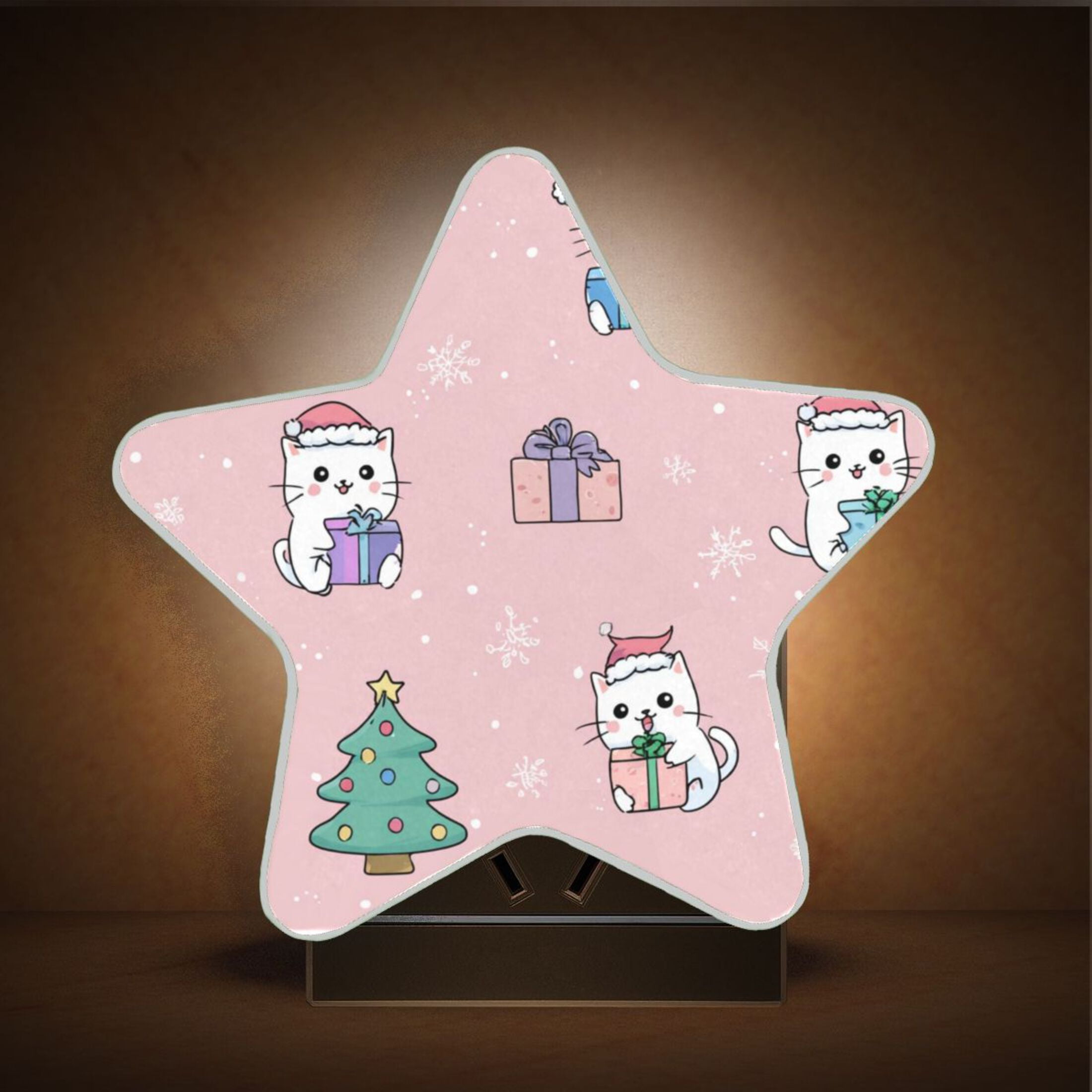Star Night Light Auto On/Off Plug-in Wall Light with Light Sensor Warm ...