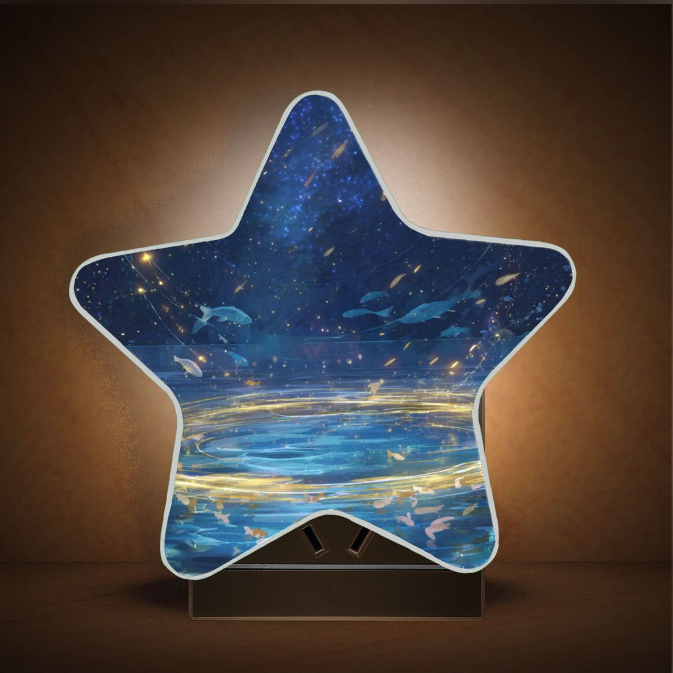 Star Night Light Auto On/Off Plug-in Wall Light with Light Sensor Warm ...