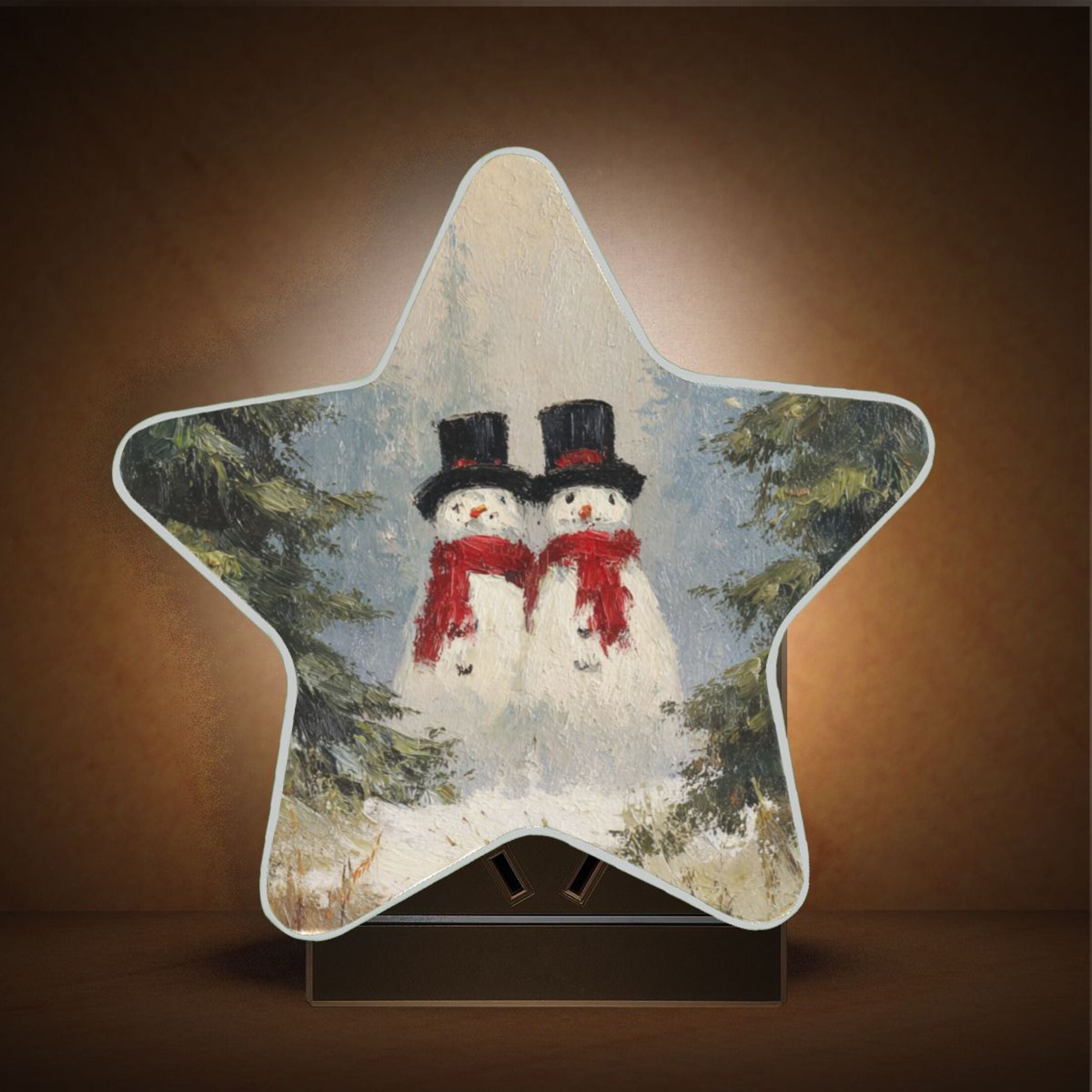 Star Night Light Auto On/Off Plug-in Wall Light with Light Sensor Warm ...