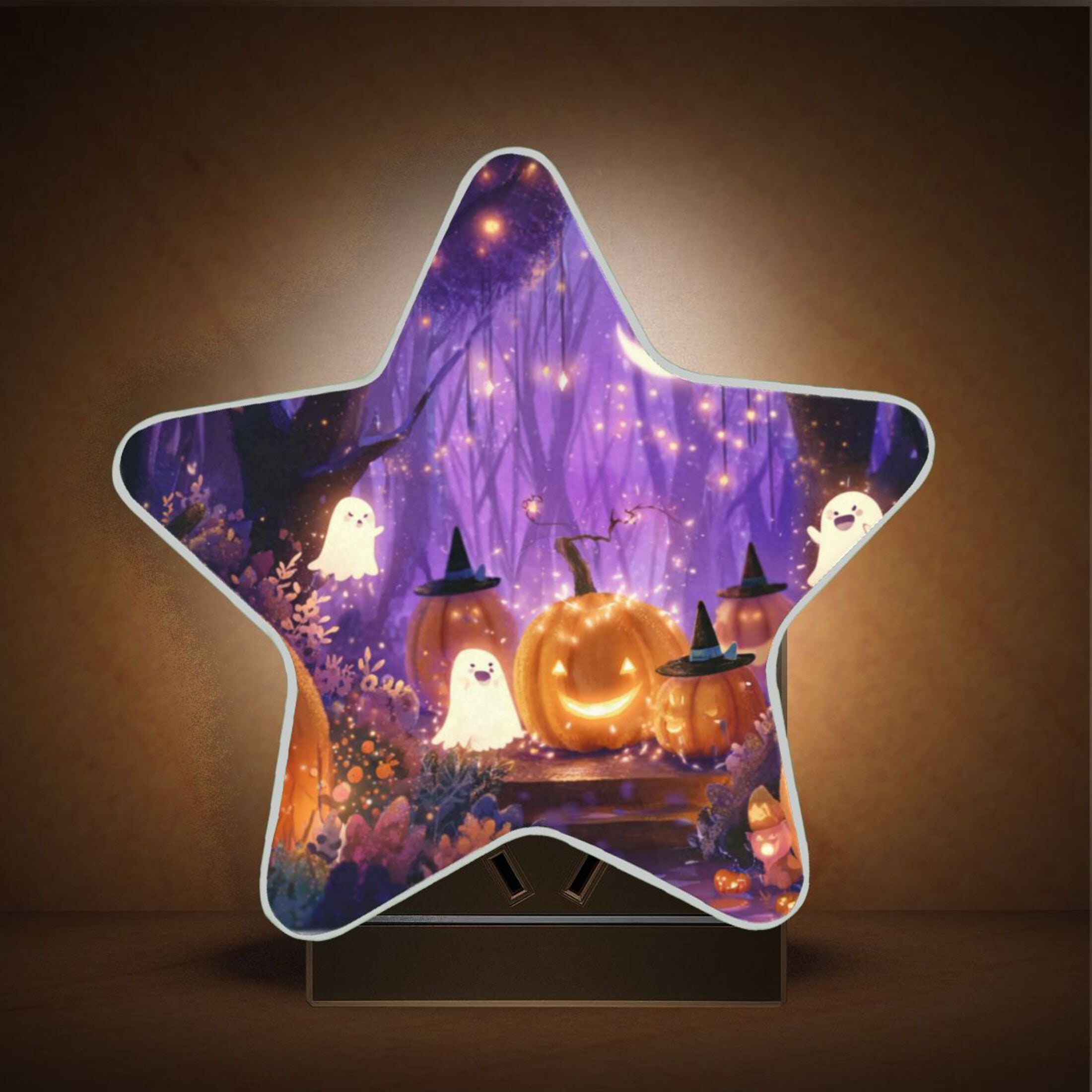 Star Night Light Auto On/Off Plug-in Wall Light with Light Sensor Warm ...