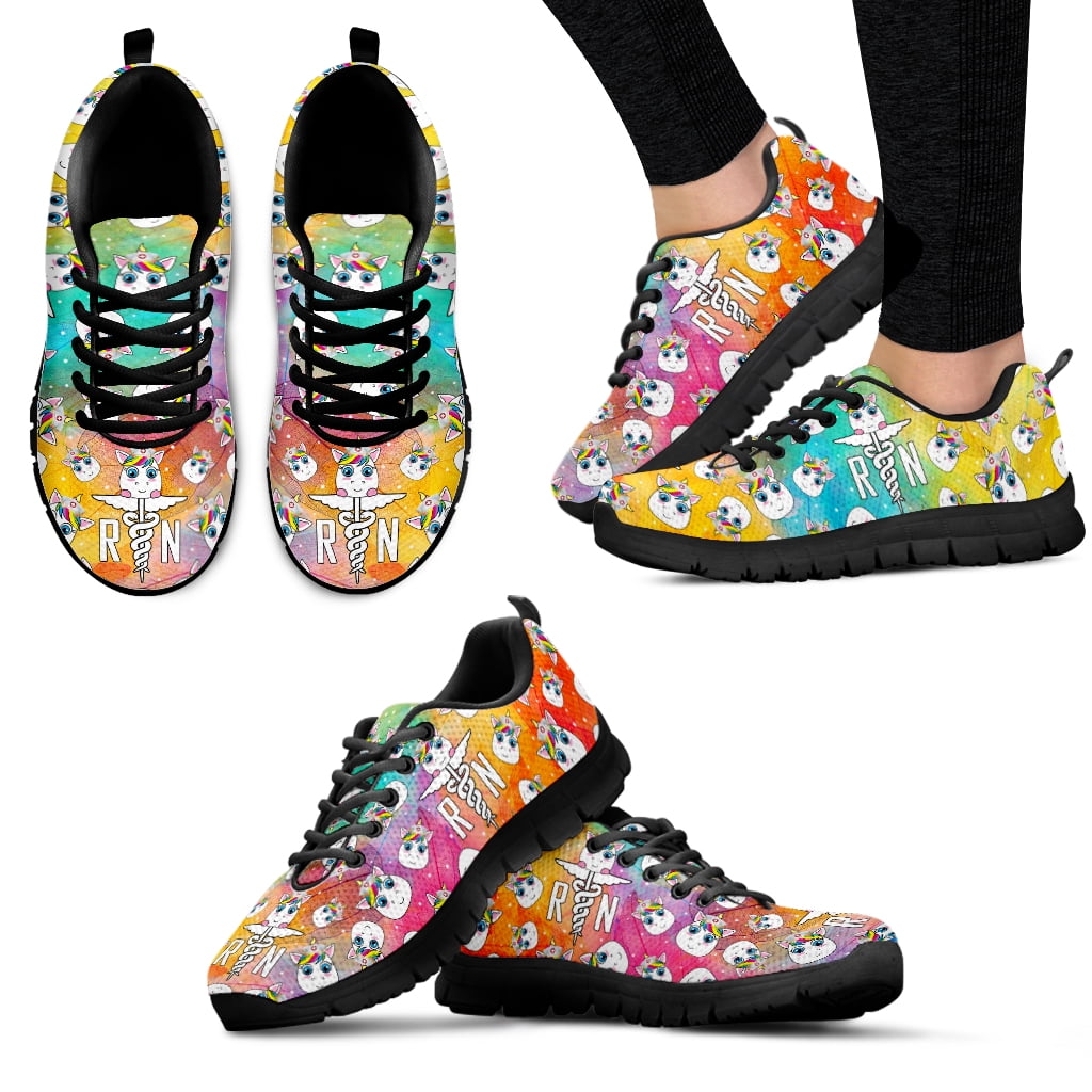 Star Nurse Shoes Comfortable Cartoon Nurse/Doctor Print Shoes Gradient ...