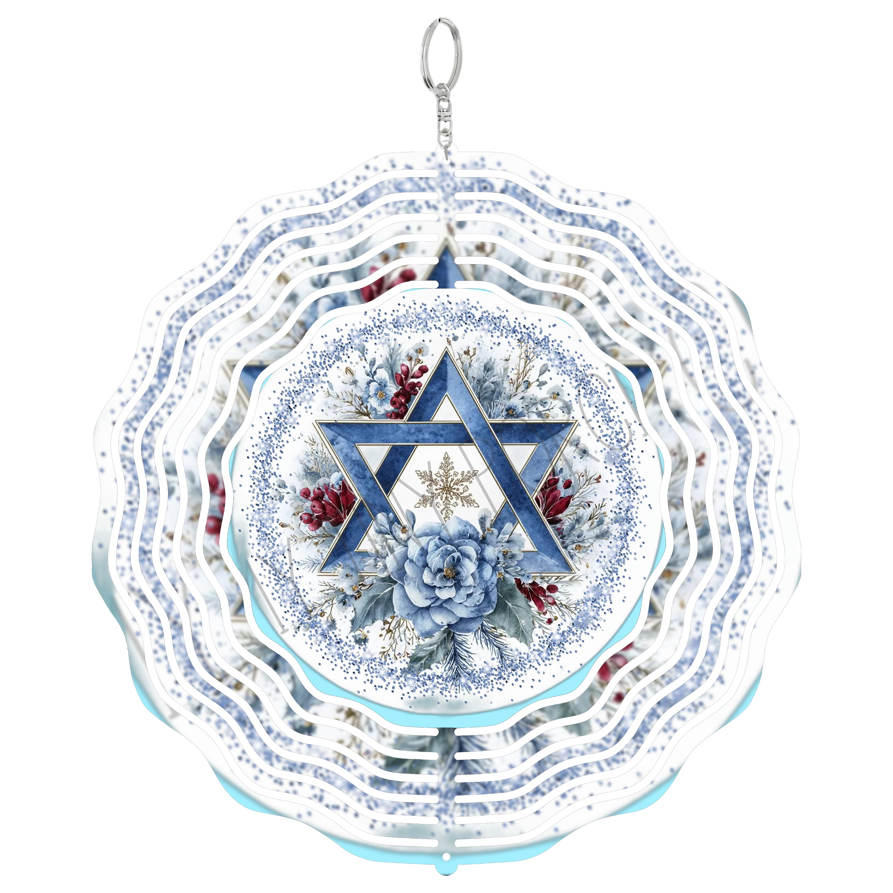 Star Of David Hanukkah 3D Wind Spinner, Jewish Faith Holiday Decor ...