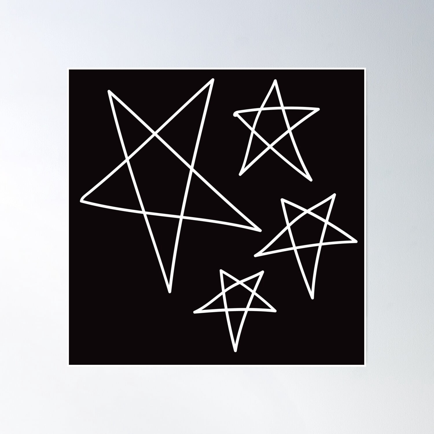 Star Of David, Star Poster Wall Art, Modern Wall Decor, 24x24 UNFRAMED ...