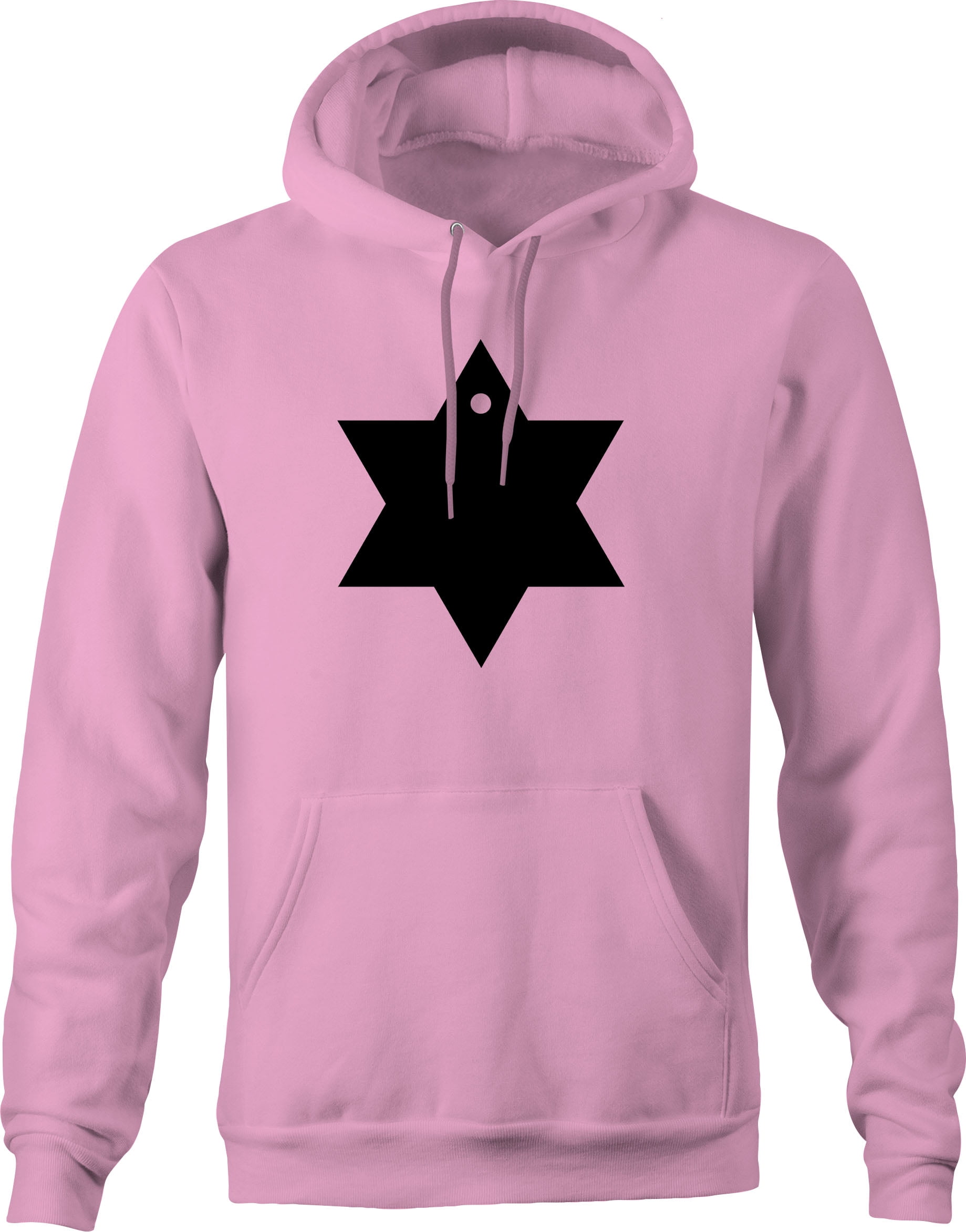 Star Of David With Hole Jewish Judaism Faith Pink XL Hoodie - Walmart.com