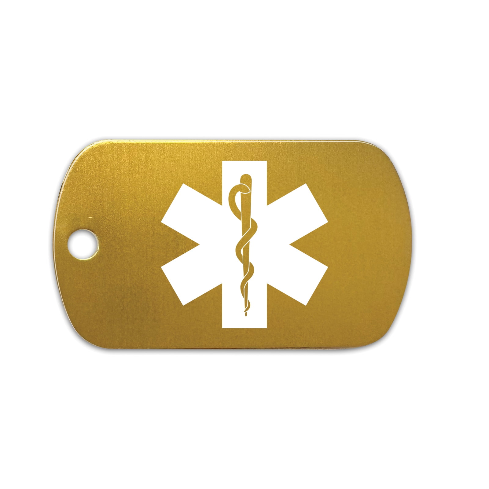 Star Of Life GI Dog Tag Aluminum Keychain emt #1 - Gold - Walmart.com