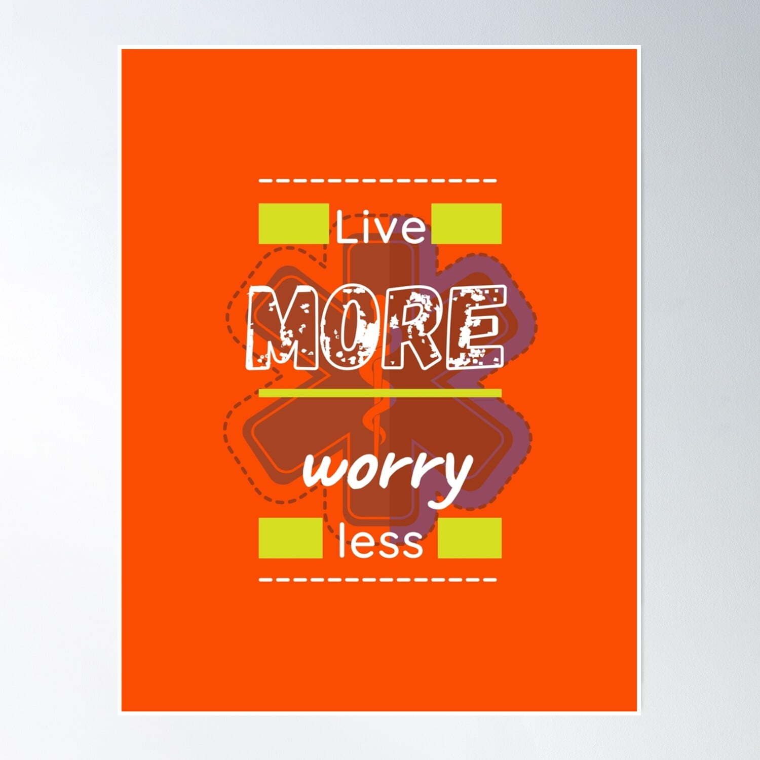 Star Of Life - Live More Worry Less. Stoic Mentality Poster Wall Art ...