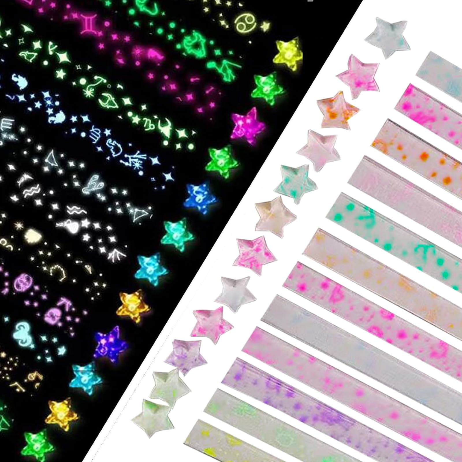 Star Origami, Colorful Decorative Paper Strips, Lucky Star Paper Strips ...