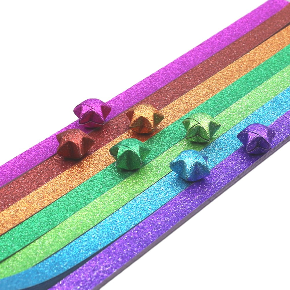 Star Origami Gradient Color FivePointed Star Origami Glitter Diy ...