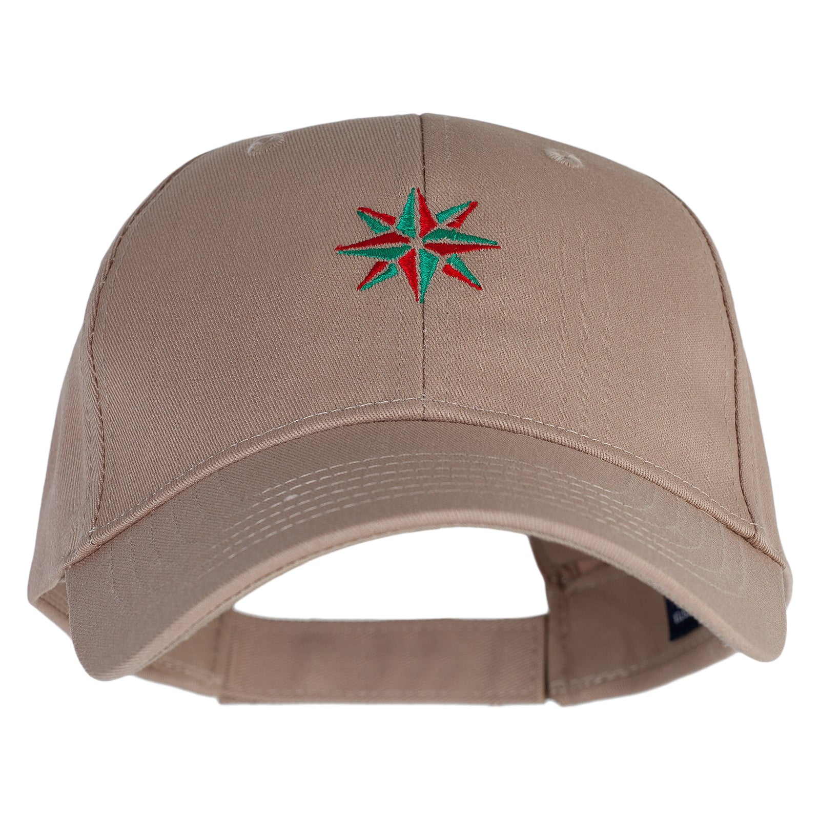 Star Ornament Embroidered Low Profile Structured Cap - Khaki OSFM ...