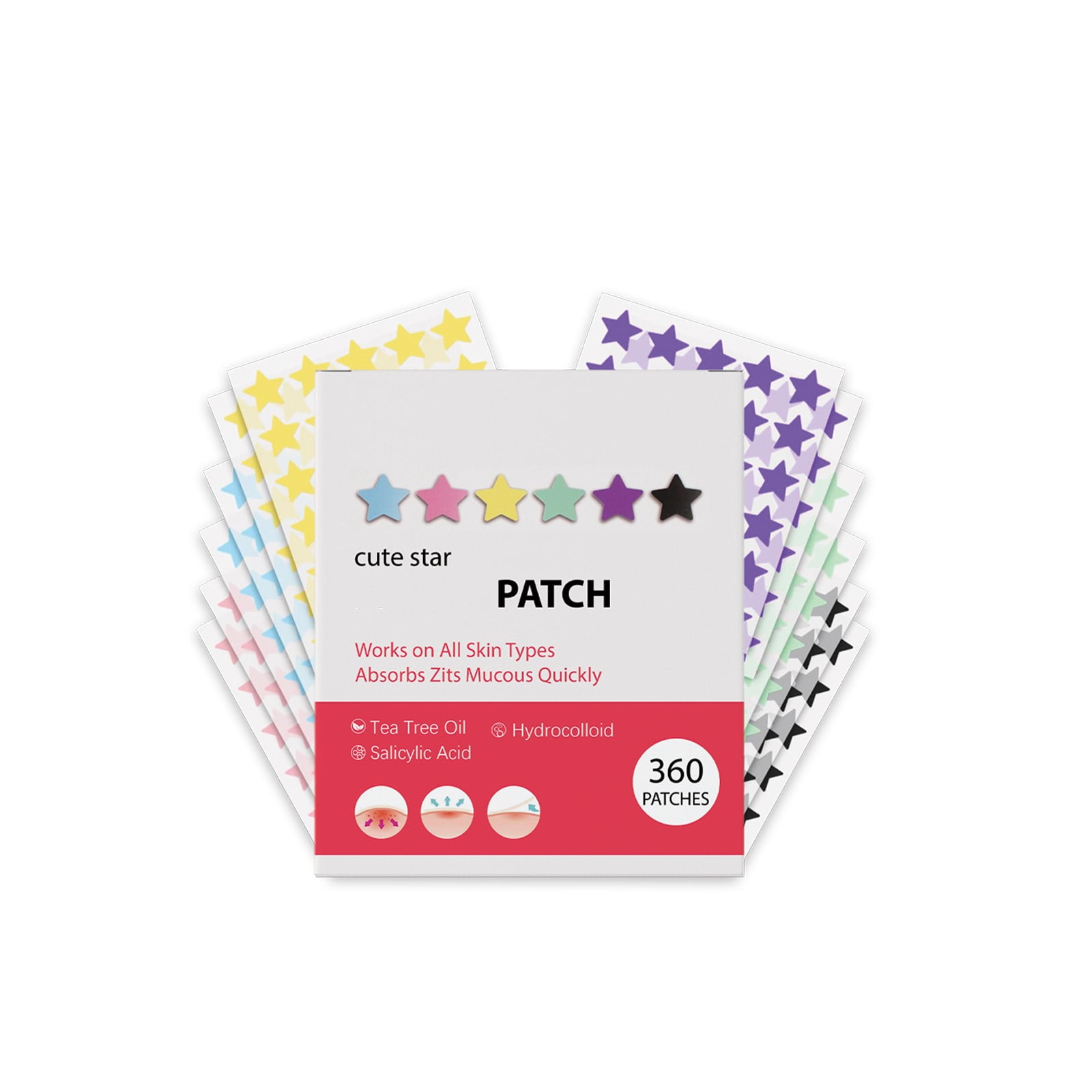 Star Pìmple Patches Cute Zit Patches for Face, Star Spot Stickers with ...