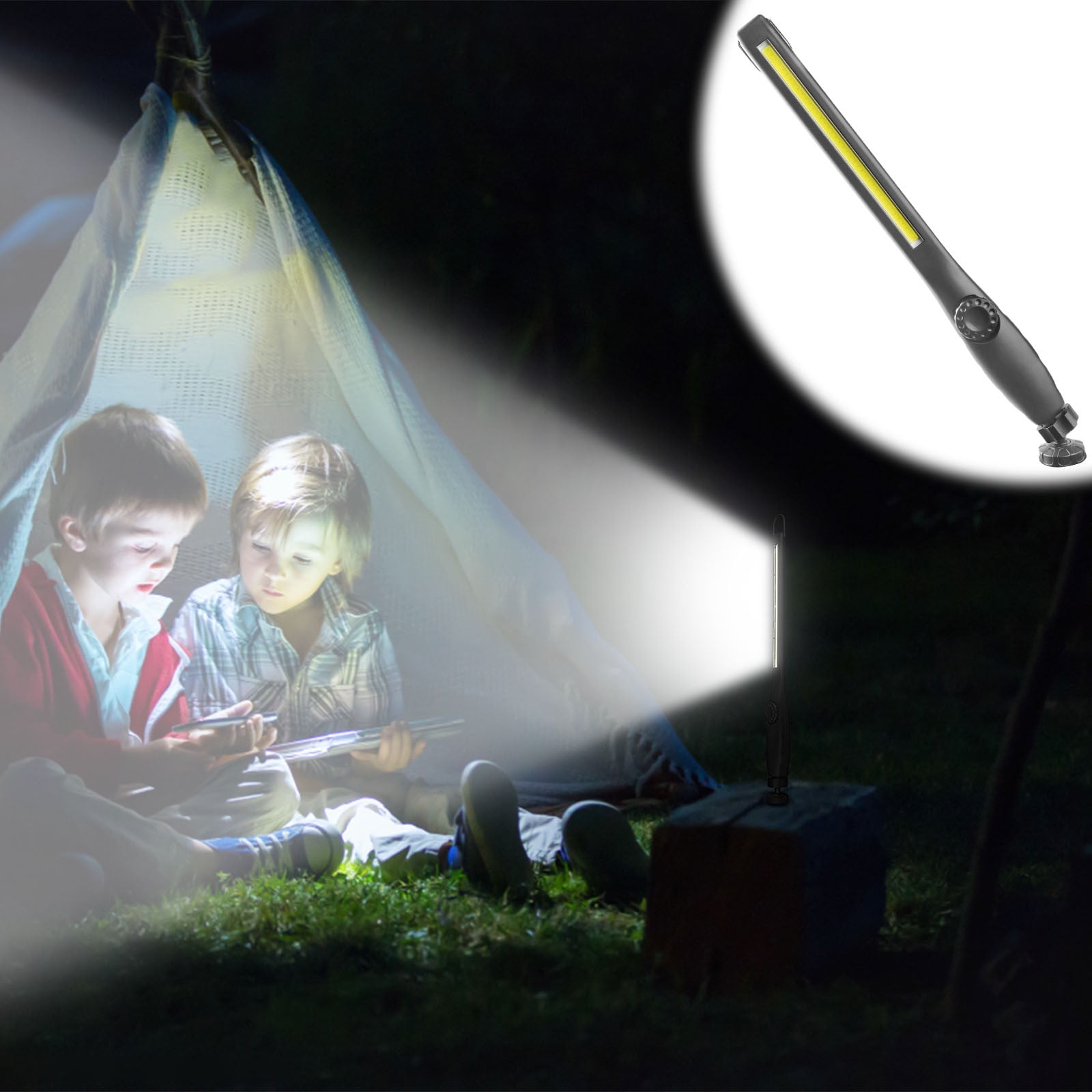 Star Patrol, COB Work LED Flashlight, Rechargeable, Magnetic, USB ...