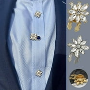 5 PCS Pearl Gold Metal Women Coat Buttons for Clothing Sweater ...