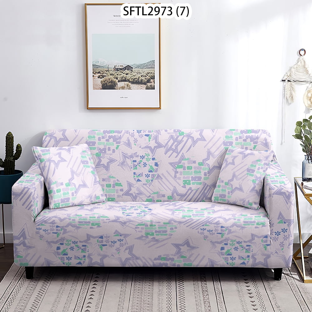 Star Pattern Sofa Seat Cover Slip-Resistant Strech Cover L-Shape Couch ...