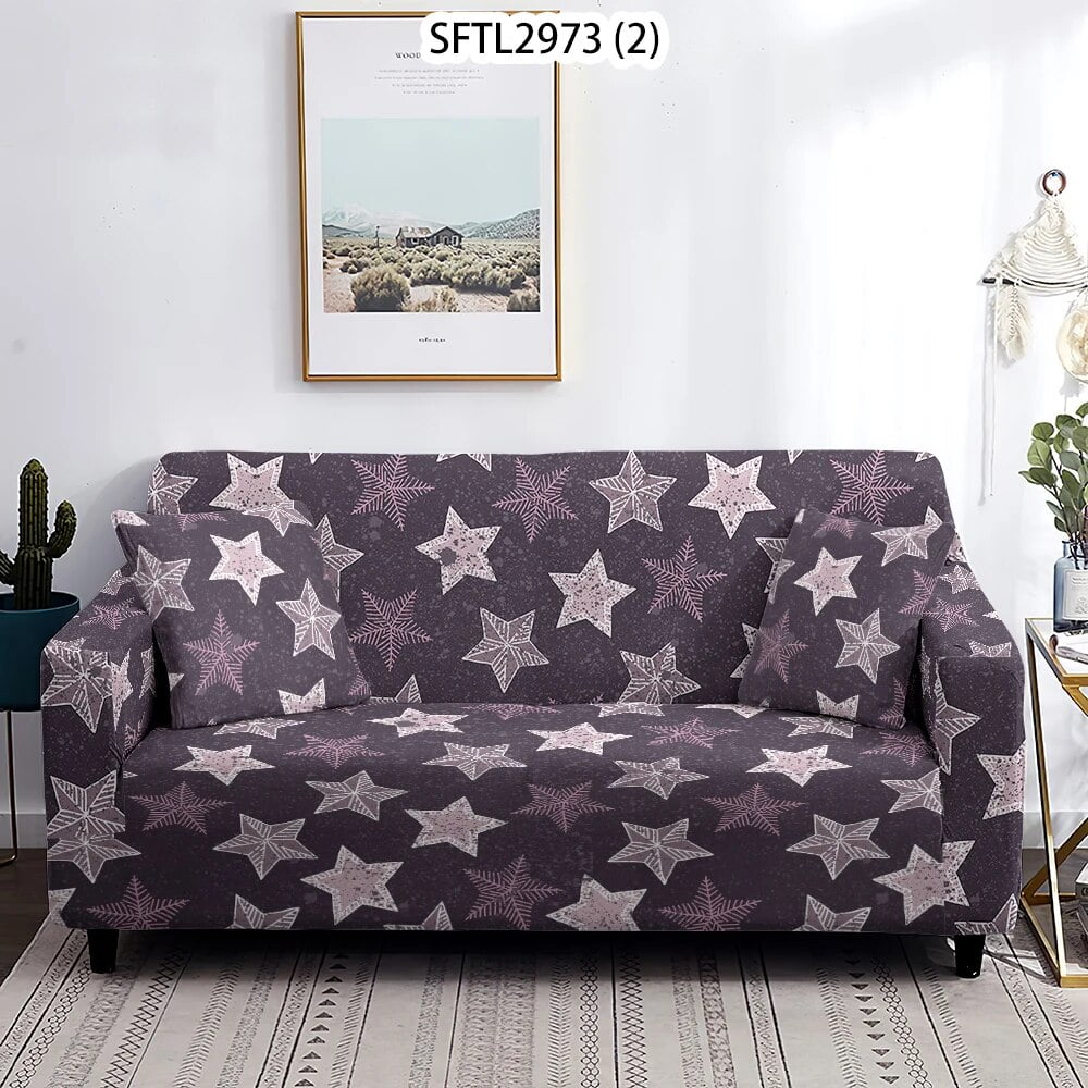 Star Pattern Sofa Seat Cover Slip-Resistant Strech Cover L-Shape Couch ...