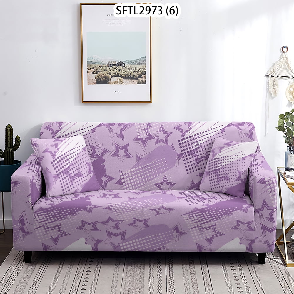 Star Pattern Sofa Seat Cover Slip-Resistant Strech Cover L-Shape Couch ...