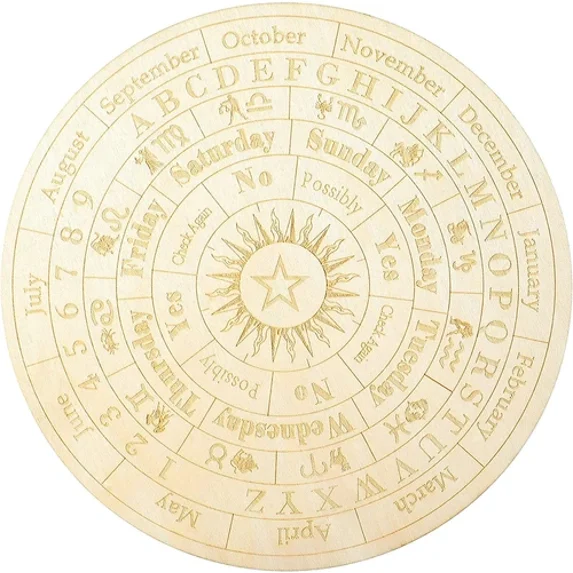 Star Pendulum Board Wooden Dowsing Board Divination Metaphysical ...