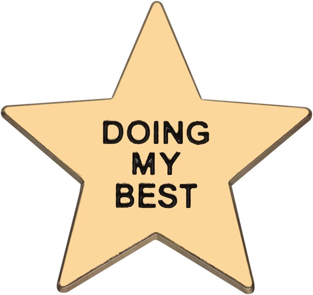 Star Pin - Doing My Best Star Enamel Pin, Vintage-Inspired Pin ...