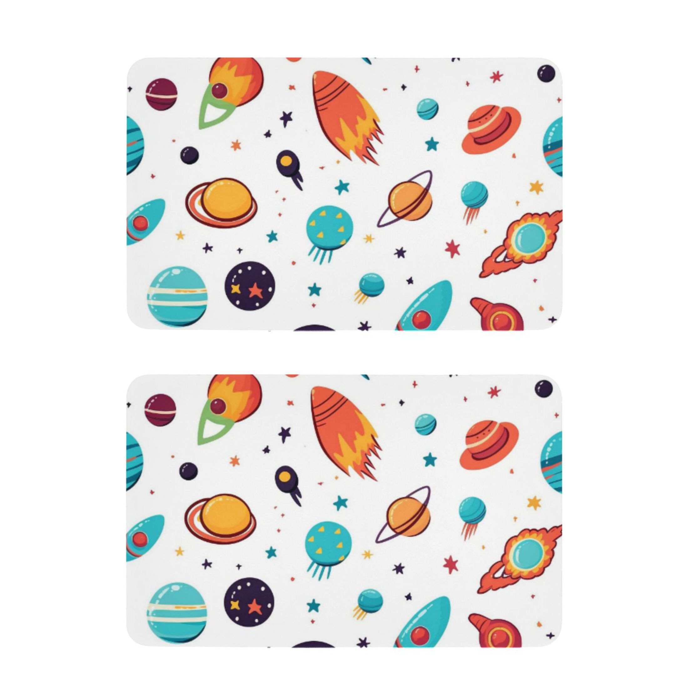 Star Planet Rocket Refrigerator Magnet Stickers Square Fridge Magnetic ...