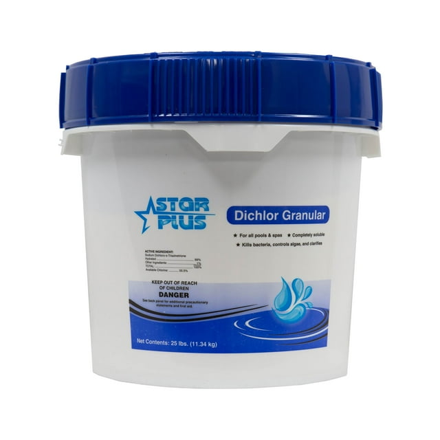 Star Plus Completely Soluble Dichlor Granular for Pools & Spas, 25 ...