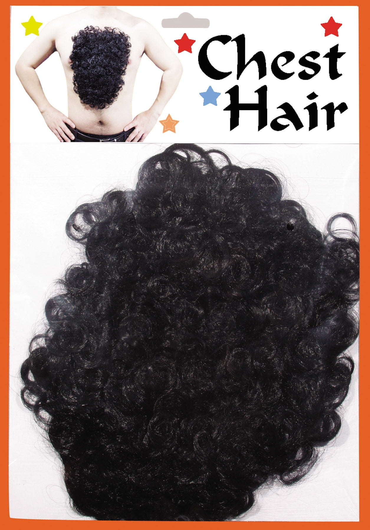 Star Power Hairy Man Beast Costume Accessory Chest Hair, Black, One ...