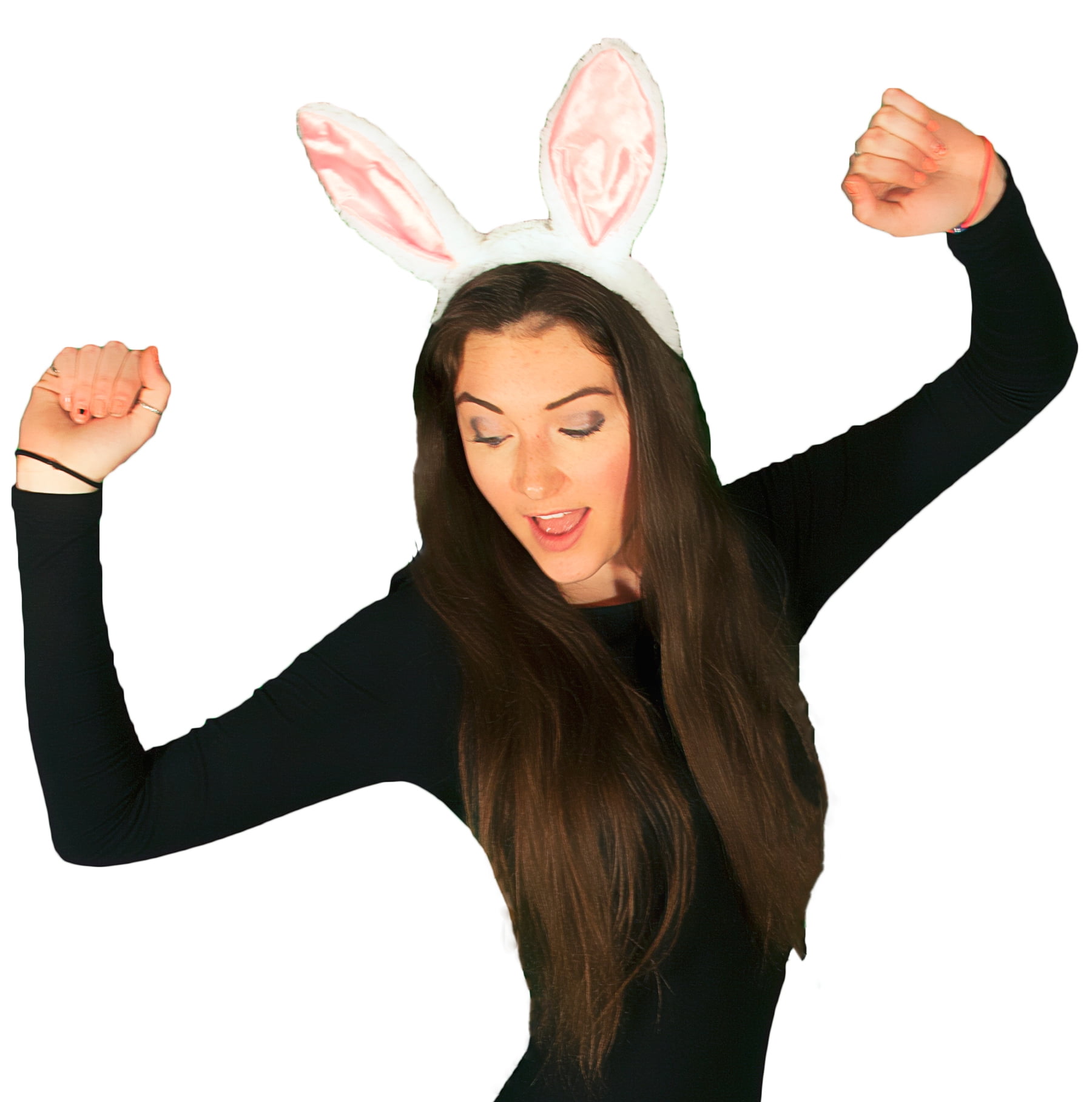 Star Power Plush Satin Bunny Ears Costume Easter Polyester Headband ...