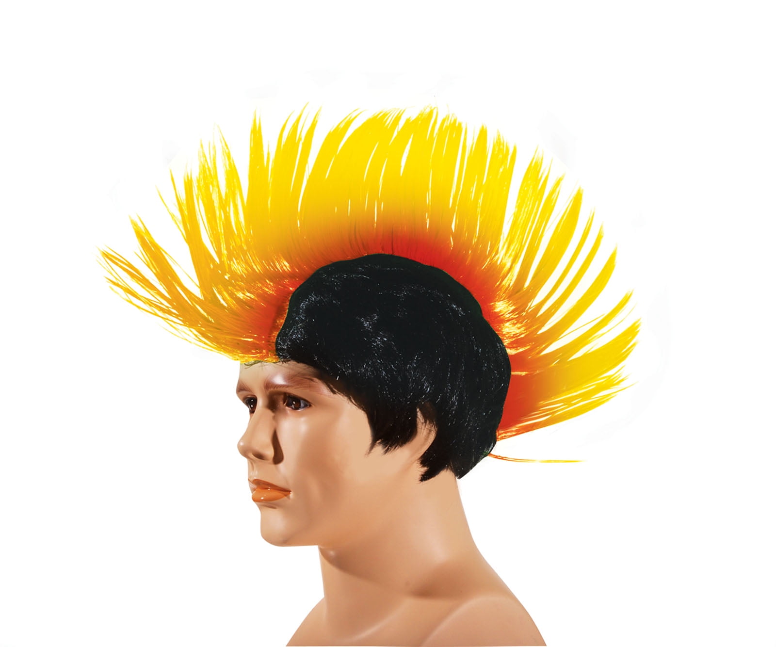 Star Power Punk Ultra Tall Rockstar Mohawk Wig, One Size, Neon Yellow ...