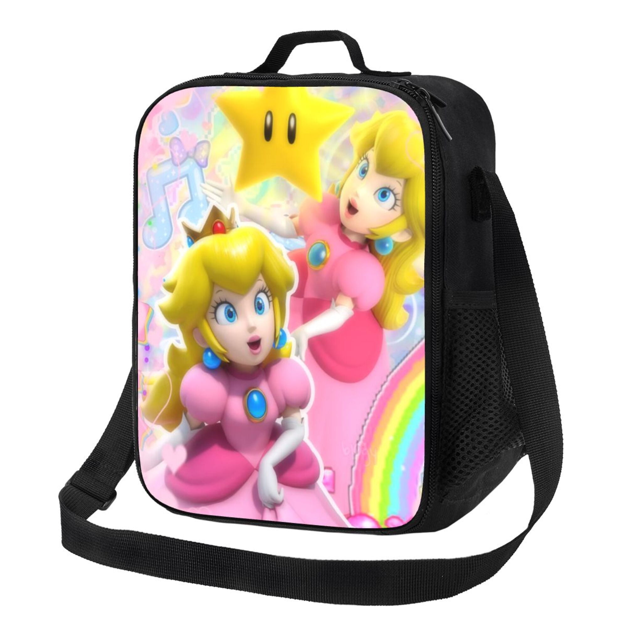 Star Princess Peach Lunch Bag Large Capacity Lunch Box Reusable ...