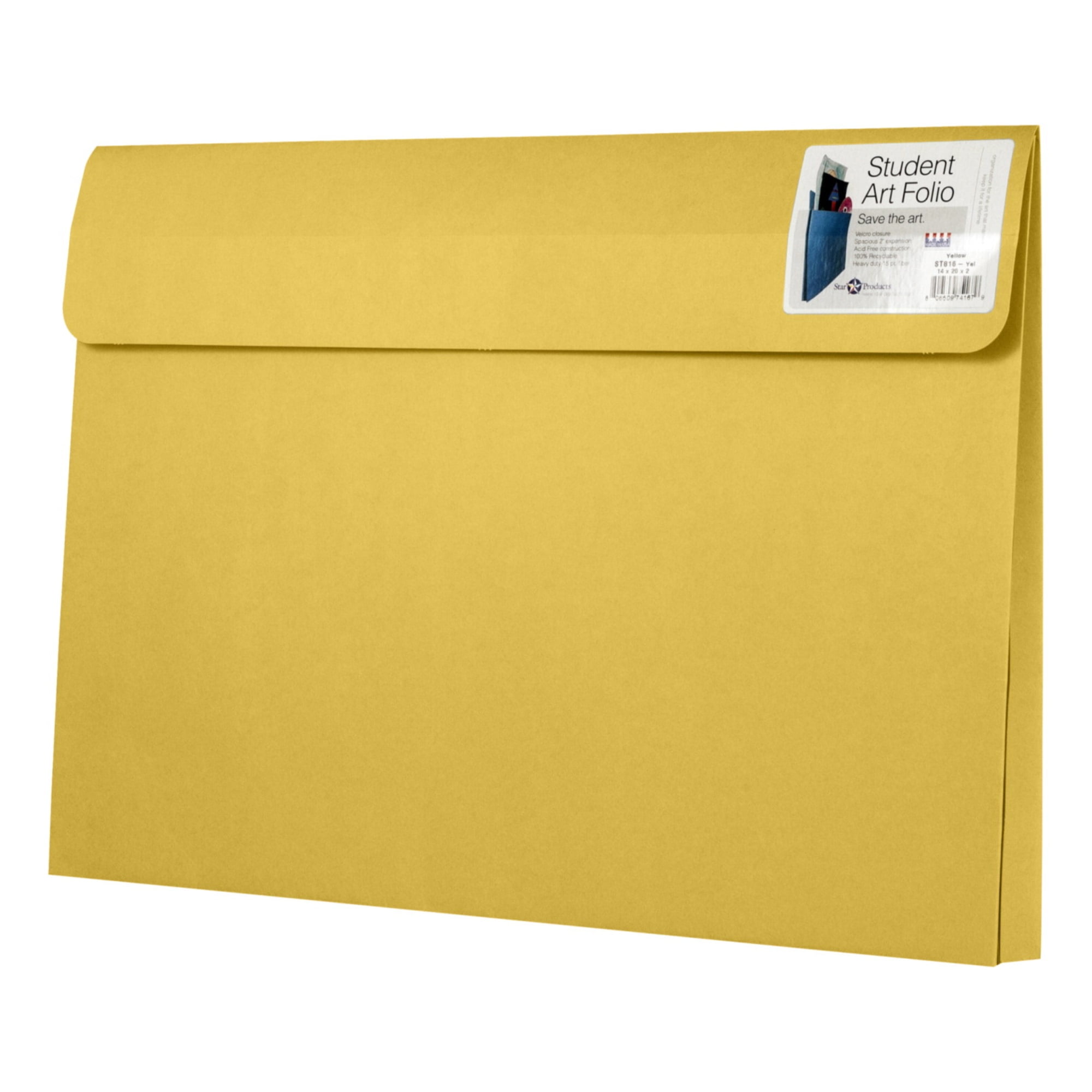 Star Products Student Art Folio - Yellow, 14" x 20" - Walmart.com