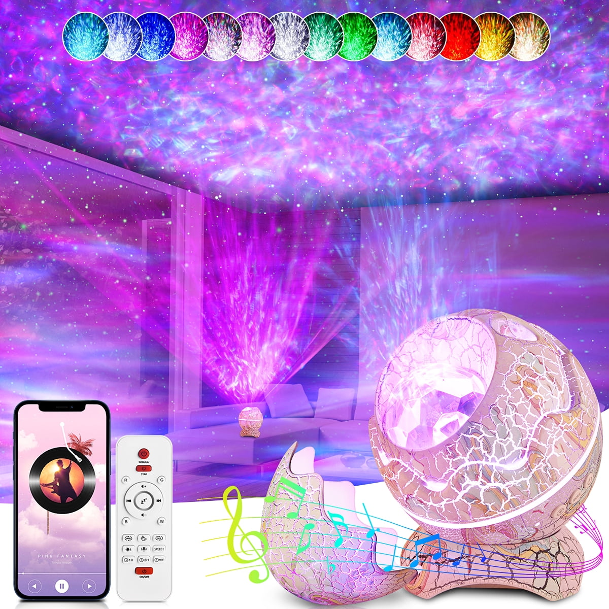 Star Projector, 4 in 1 Night Light Projector with Remote Control ...