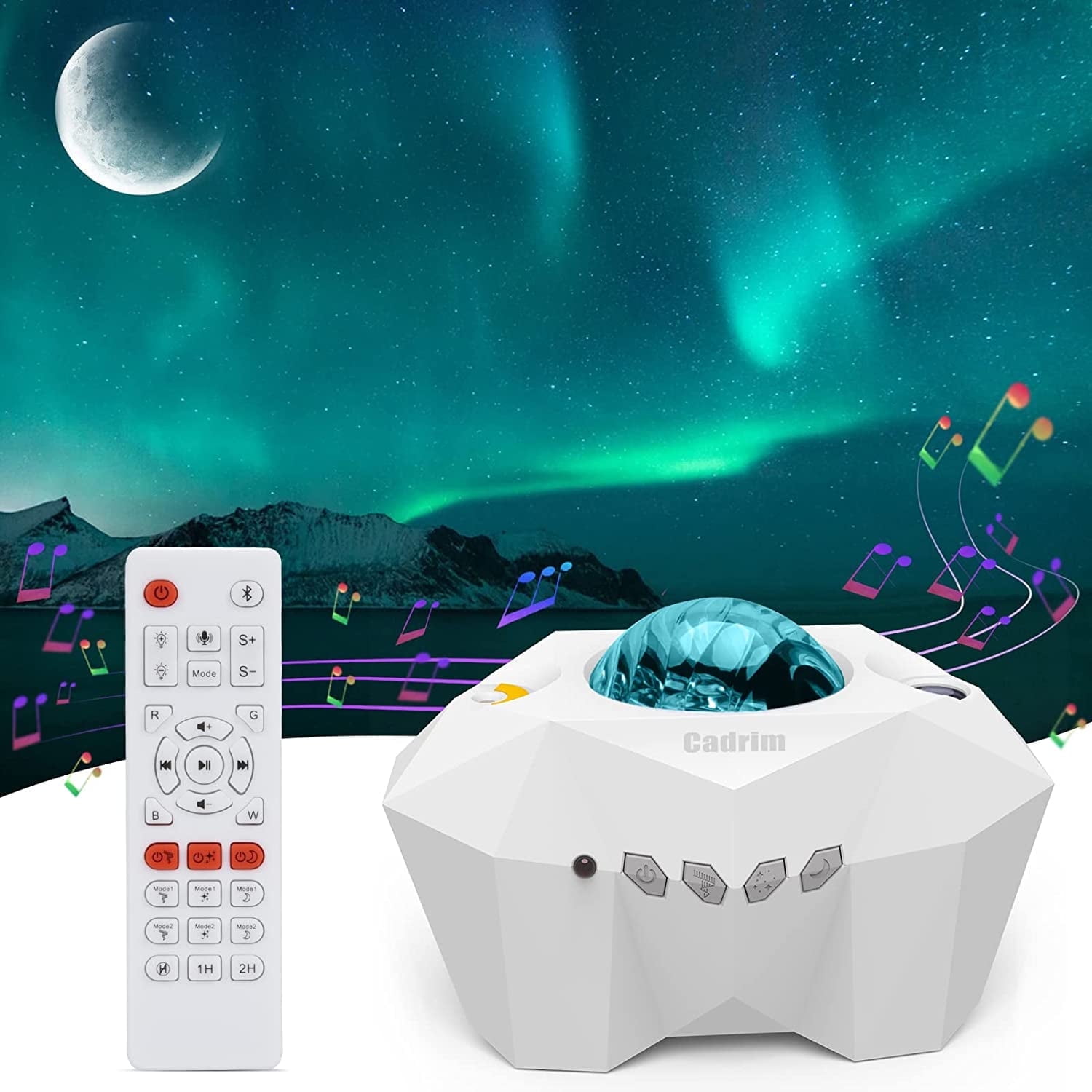 Star Projector with Bluetooth Speaker and Remote, Northern Lights ...