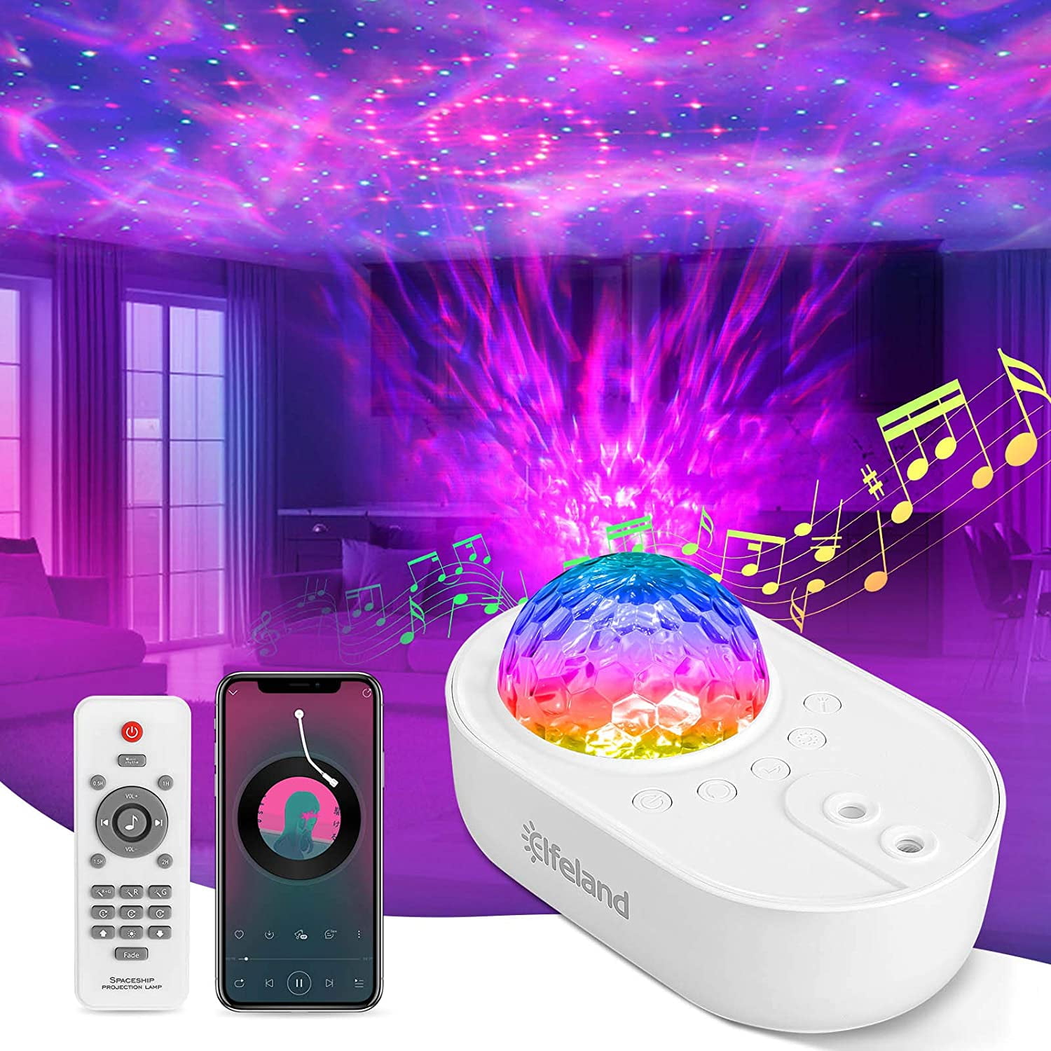 Star Projector, Elfeland Galaxy Night Light Projector with Remote ...