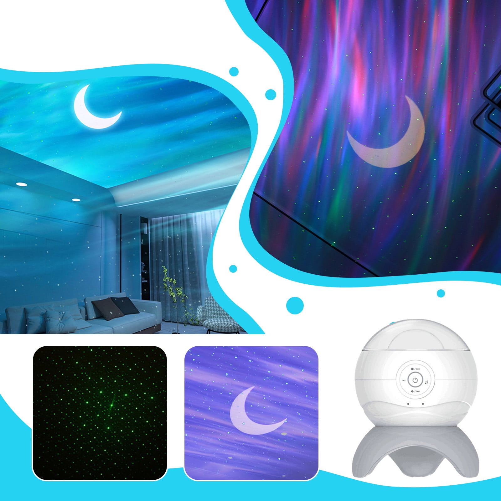 Star Projector, Kadlawus Star Projector, LED Galaxy Star Night Light ...