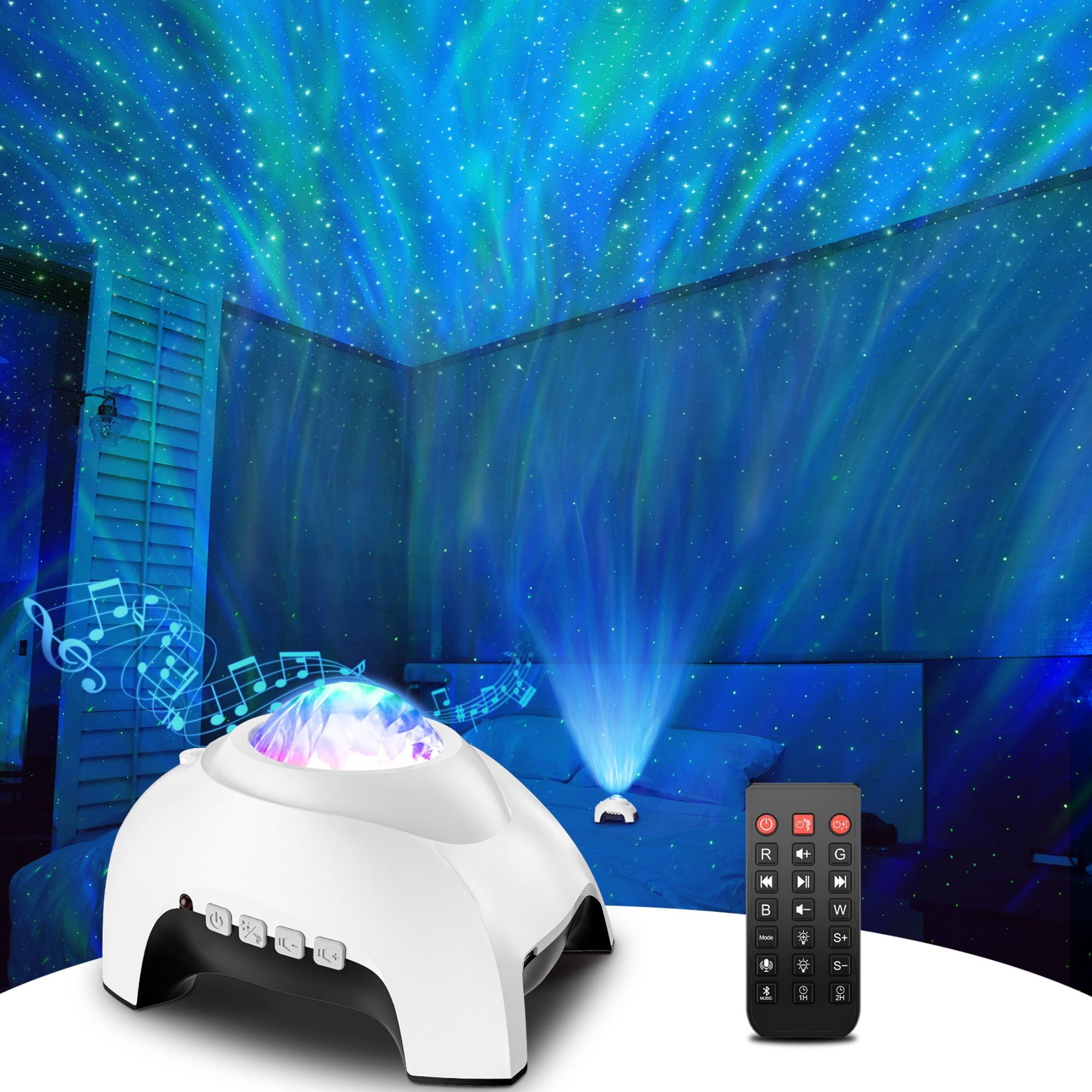 Nebula Sky LED Star Projector with Bluetooth Speaker for Bedroom ...