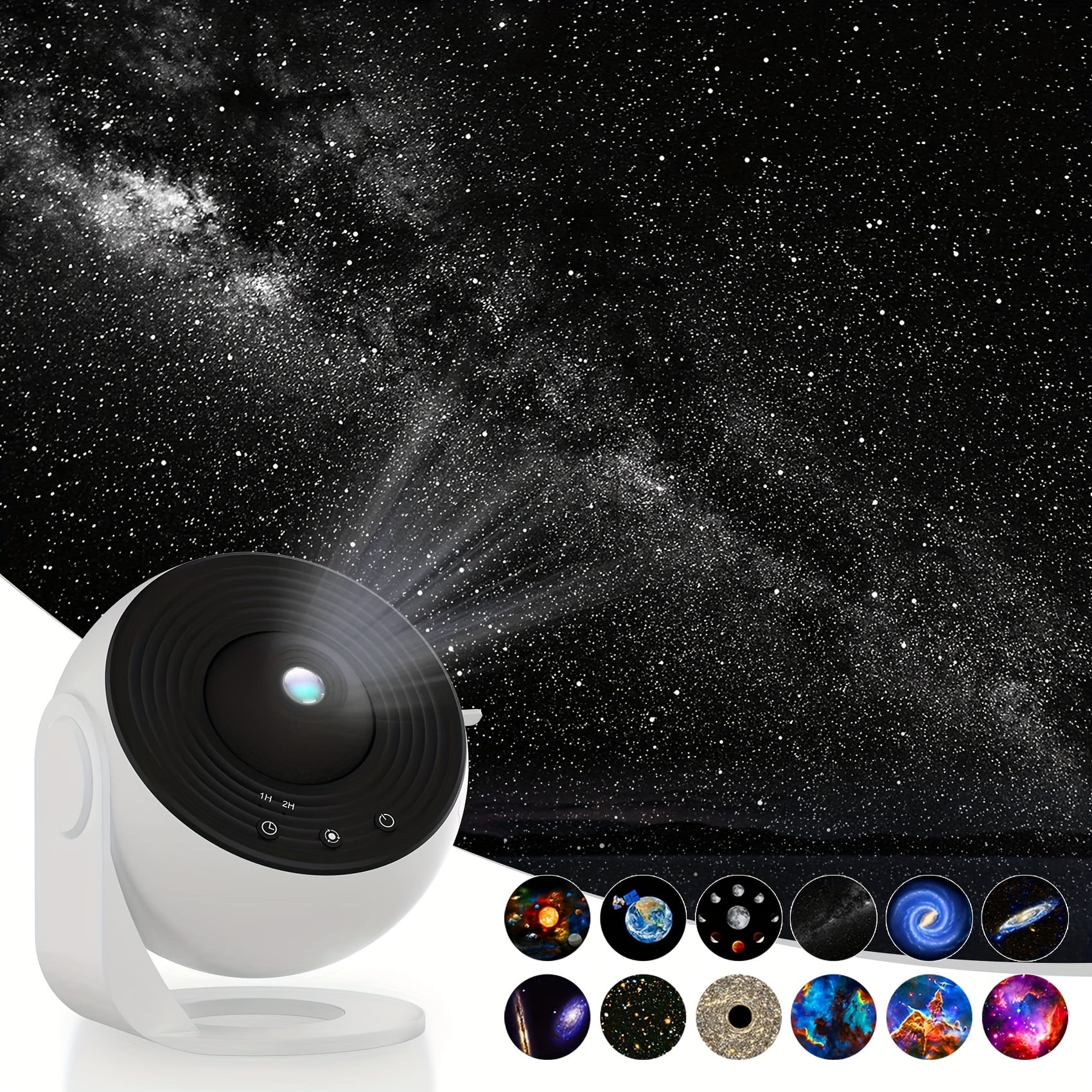 Star Projector with 4K Replaceable 12 Galaxy Discs, HD Image Large ...
